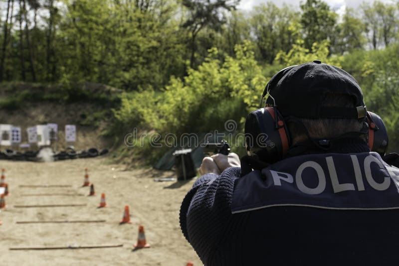 Police shooting editorial photo. Image of range, people - 147761866