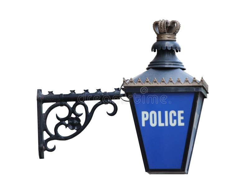 Police Sign. stock image. Image of building, symbol, glass - 10144237