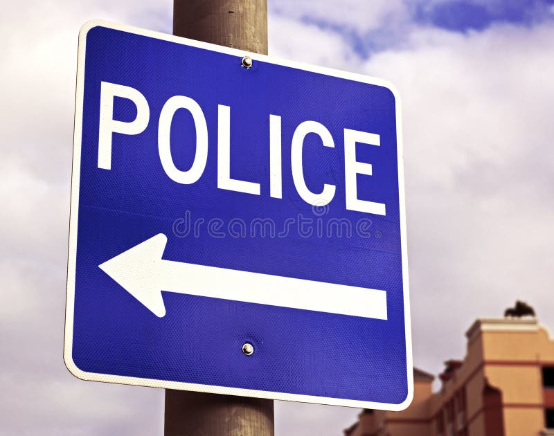 Police sign stock photo. Image of nearby, policing, sign - 29097376