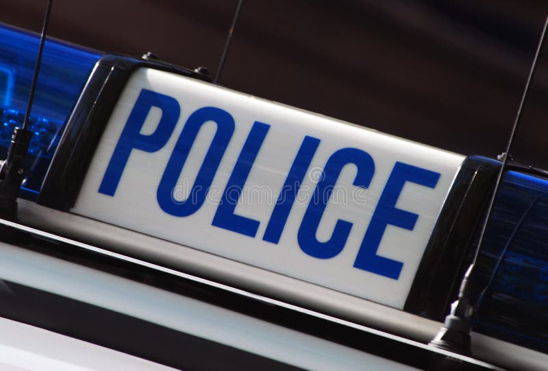 Police sign stock image. Image of symbol, lights, investigate - 9211523