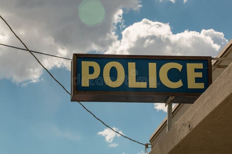 Police Sign stock photo. Image of local, enfocement - 229290288