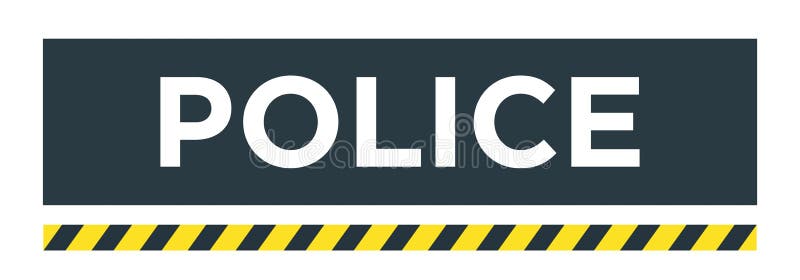 Police Sign Vector Icon Flat Isolated. Stock Vector - Illustration of ...