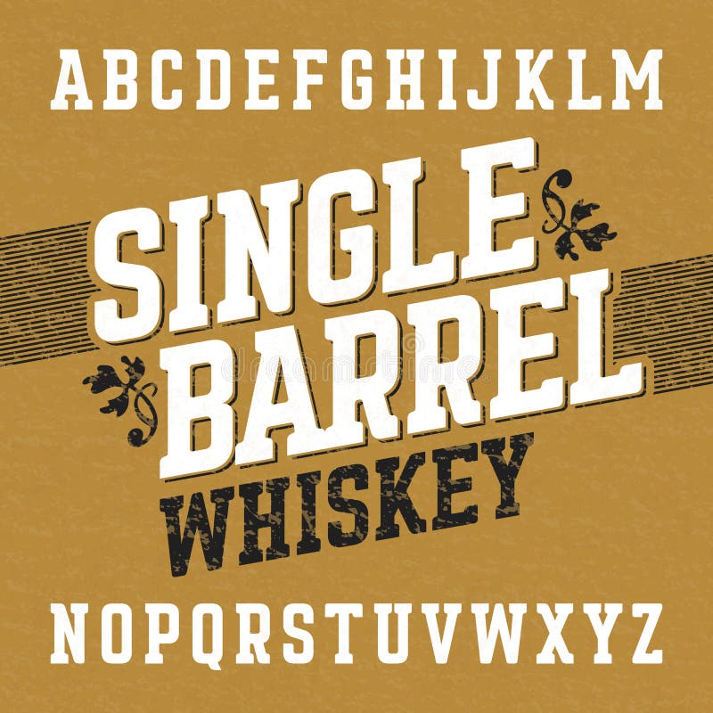 Police Simple De Label De Whiskey De Baril Avec La Conception D ...