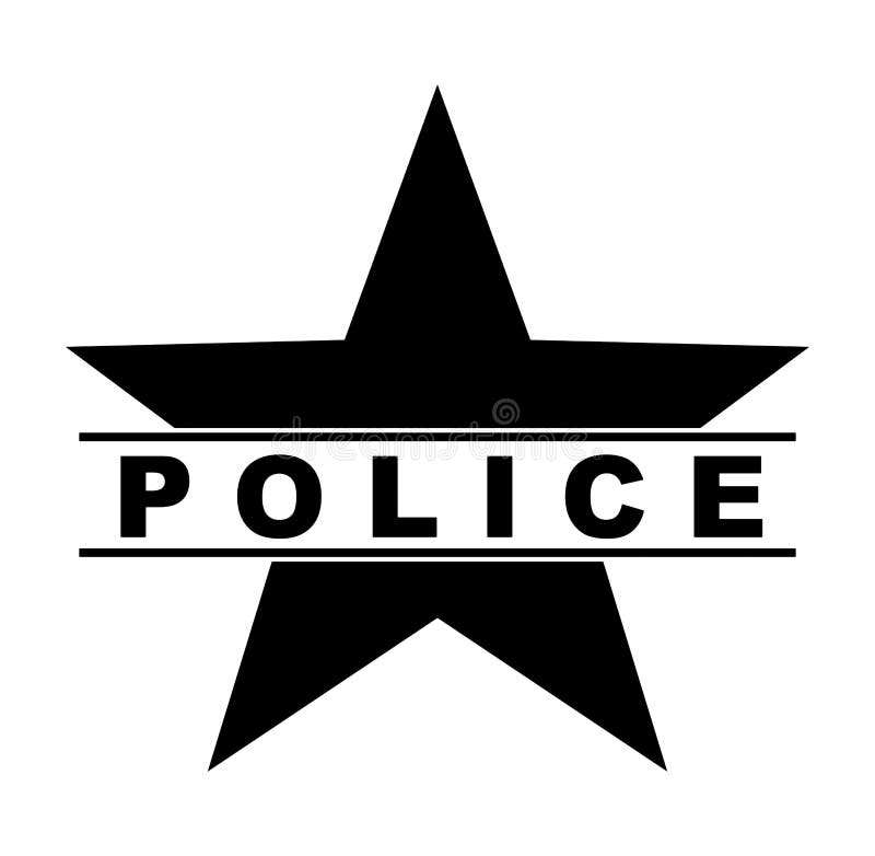 Police star symbol stock image. Image of star, white - 80449485