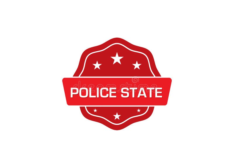 Police State Label Sticker, Police State Badge Sign Stock Vector ...