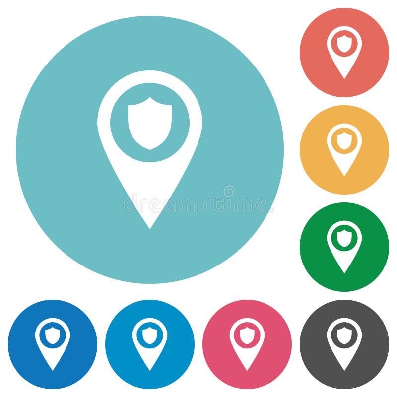 Police Station GPS Map Location Flat Round Icons Stock Vector ... Police Station GPS Map Location Flat Round Icons Stock Vector ...