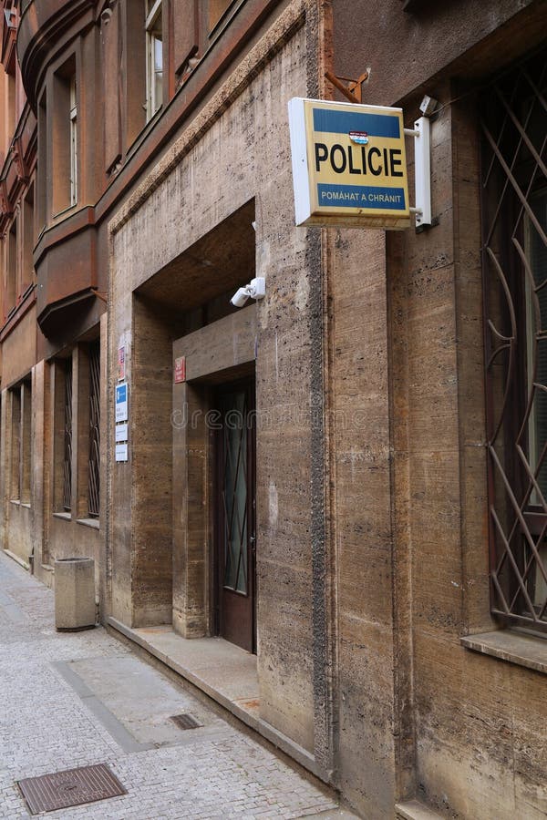 Police Station in Prague, Czech Republic Editorial Stock Image - Image ...
