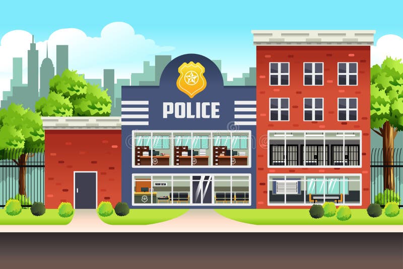 Police Station Cartoon Stock Illustrations – 2,827 Police Station ...