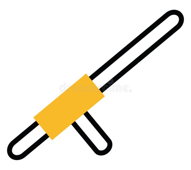 Police stick, icon stock vector. Illustration of equipment - 258927038
