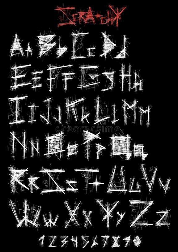 Police stridente illustration de vecteur. Illustration du dessiné ...