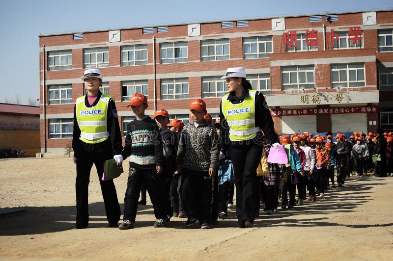 Police and students editorial stock photo. Image of architecture - 19397303