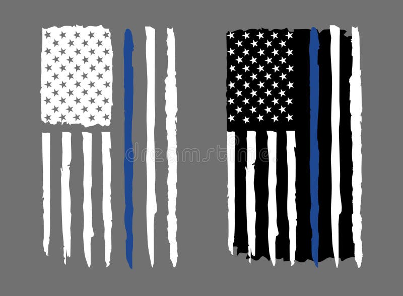 Police Support Flag - Eps stock vector. Illustration of american ...