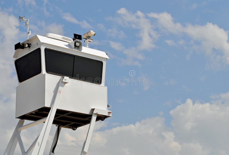 Police Surveillance Tower stock photo. Image of command - 17882910