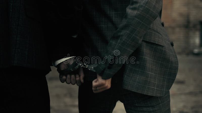 The Police Take the Handcuffed Prisoner To the Prison. Detention of a ...