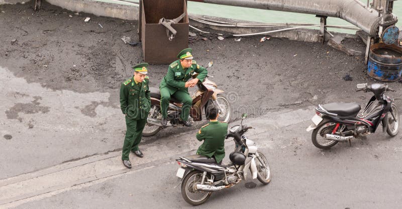 The Police Relaxing in Vietnam Editorial Stock Image - Image of ...