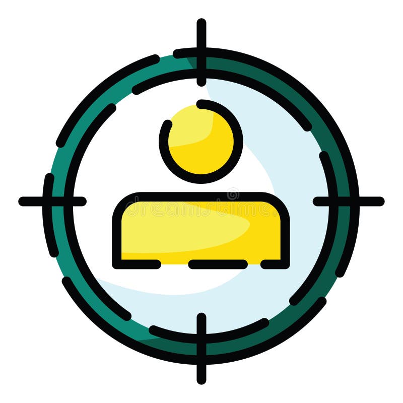 Police target, icon stock vector. Illustration of vector - 259397190