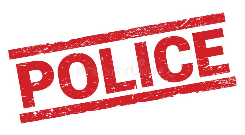 POLICE Text on Red Rectangle Stamp Sign Stock Illustration ...