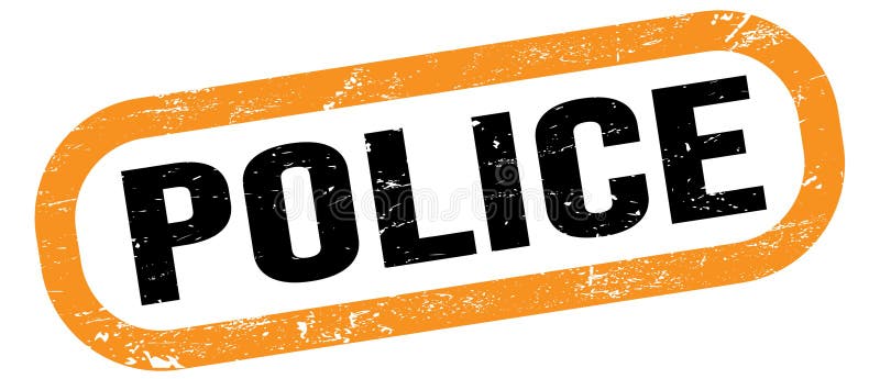 POLICE, Text Written on Orange-black Stamp Sign Stock Illustration ...