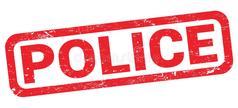 POLICE Text Written on Red Rectangle Stamp Stock Illustration ...