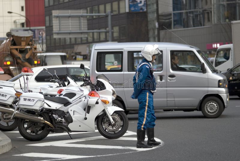 Japanese policeman editorial stock photo. Image of kyoto - 25473688