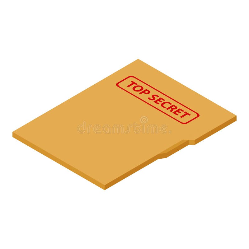 Police Top Secret Folder Icon, Isometric Style Stock Vector ...