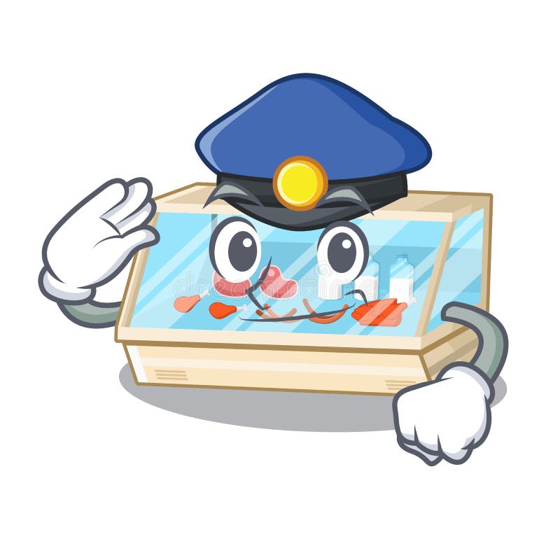 Police Trade Counter in the Mascot Shape Stock Vector - Illustration of ...