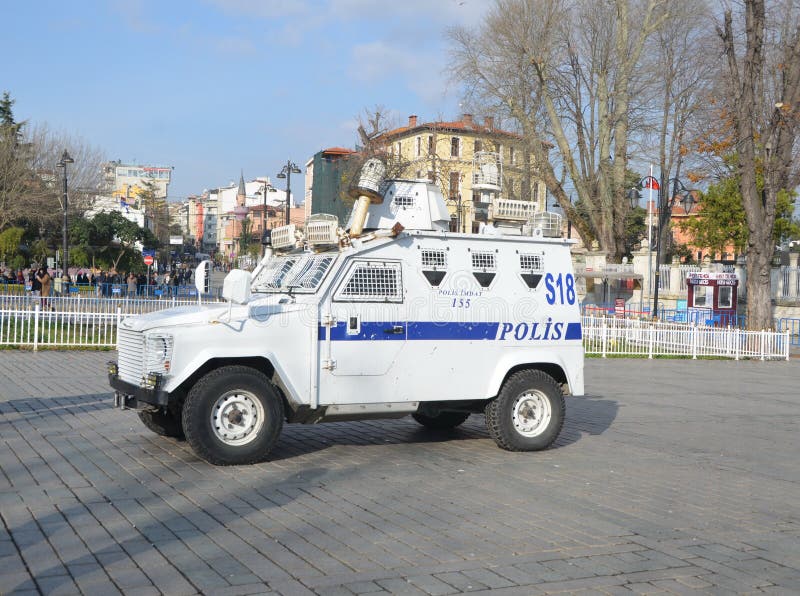 Police van in Istanbul editorial stock photo. Image of traffic - 155014738