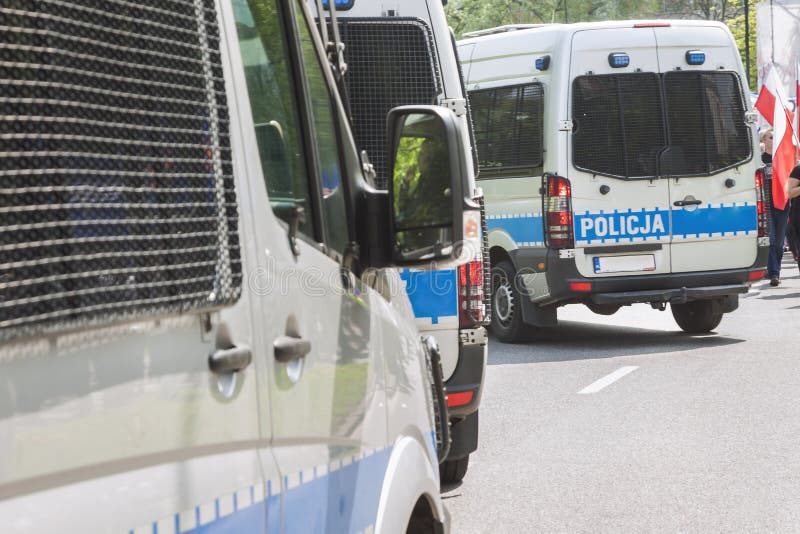 Police Vans, Poland stock image. Image of security, enforcement - 92436729