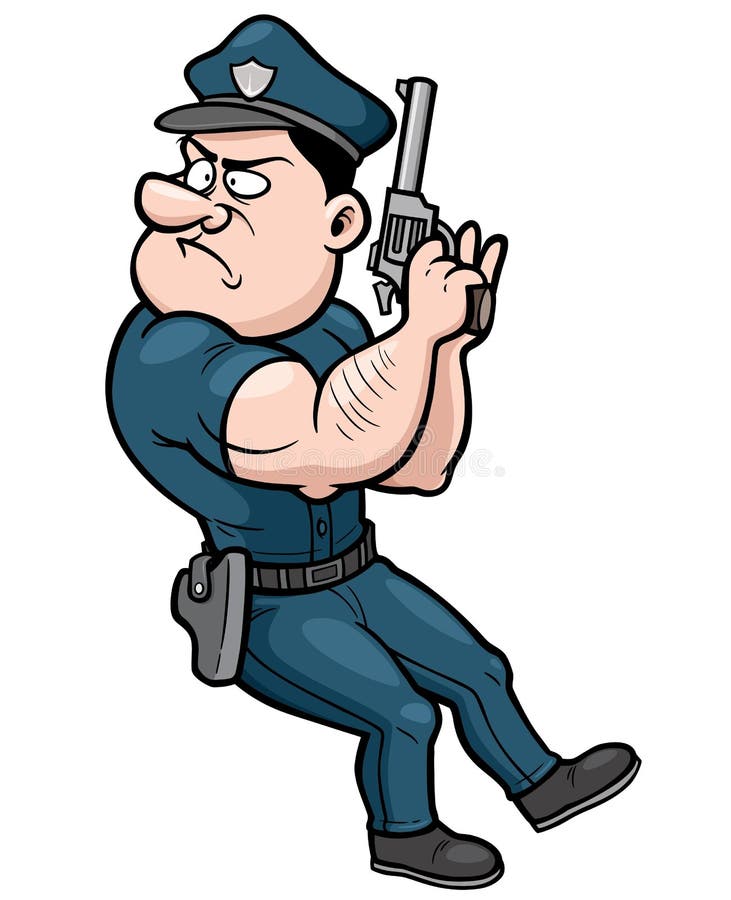 Angry policeman stock vector. Illustration of shout, policeman - 24371953