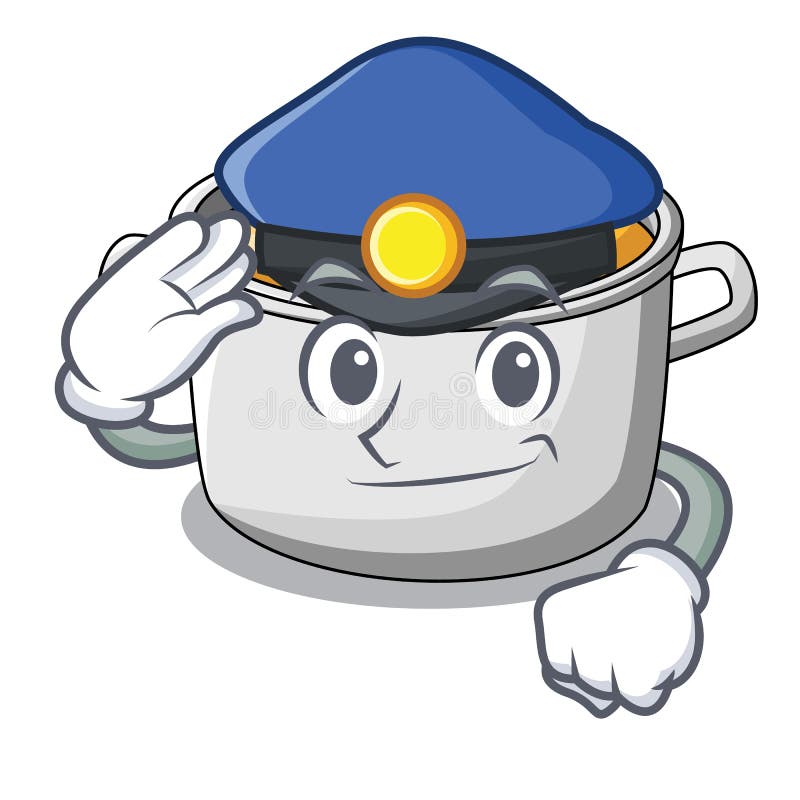 Police Vegetable Soup with Pasta in Pot Cartoon Stock Vector ...