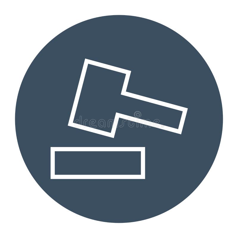 Verdict Icon Line Isolated on White Background. Black Flat Thin Icon on ...