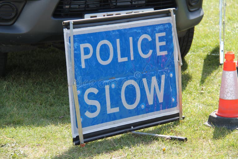Police Warning Sign. stock photo. Image of information - 250643748