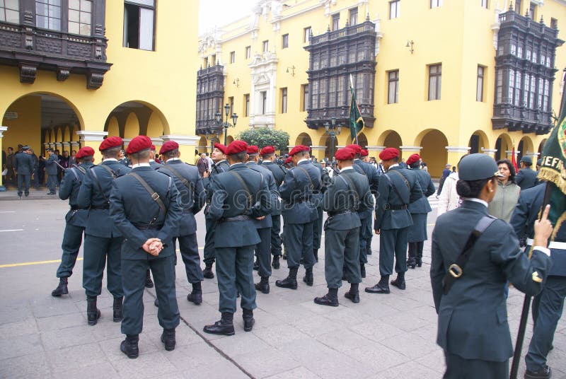 Police watching a parade editorial stock image. Image of people - 20451444