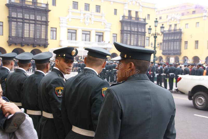 Police Officers Marching in Parade Editorial Image - Image of official ...