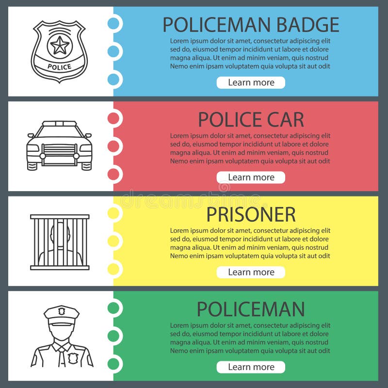 Police Web Banner Templates Set Stock Vector - Illustration of ... Police Web Banner Templates Set Stock Vector - Illustration of ...