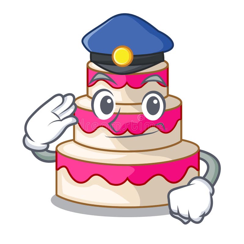 Police Wedding Cake in the Character Shape Stock Vector - Illustration ...