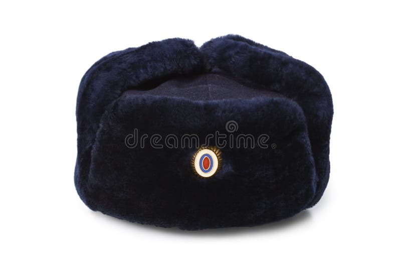 Police Winter Hat in Russia Stock Image - Image of private, epaulettes ...