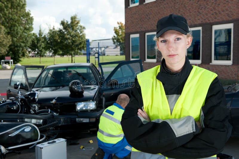 Police - Woman in Traffic Violation Getting Ticket Stock Image - Image ...