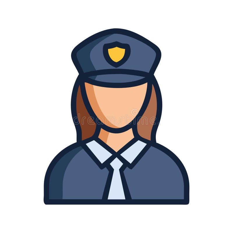 Police woman icon stock illustration. Illustration of police - 363593444