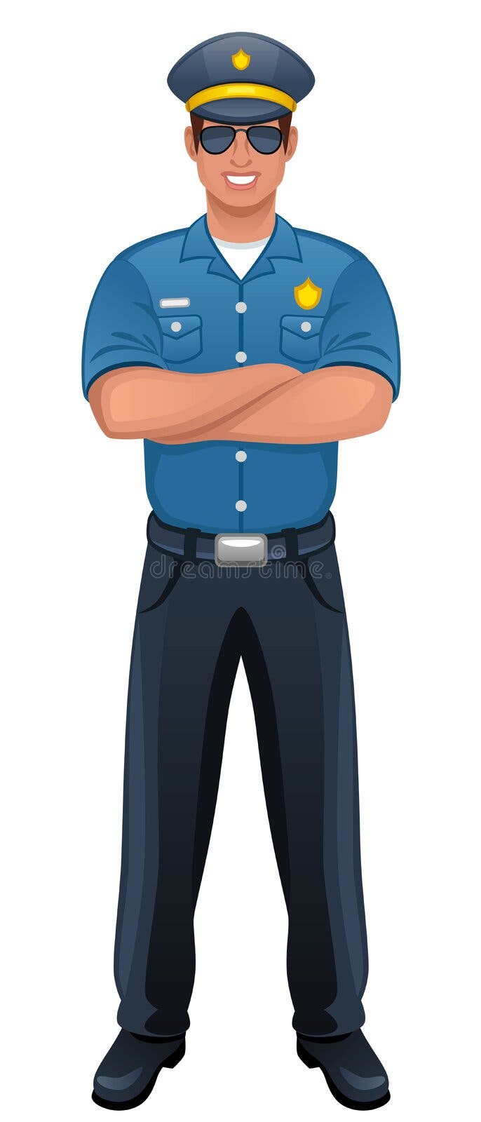 Strong Policeman Stock Illustrations – 739 Strong Policeman Stock ...