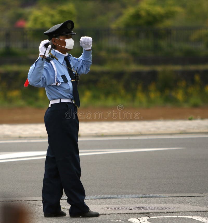 Policeman stock photo. Image of blue, asia, officer, gesture - 666618