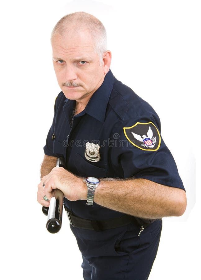 Serious Policeman Pointing stock image. Image of hair - 5558695