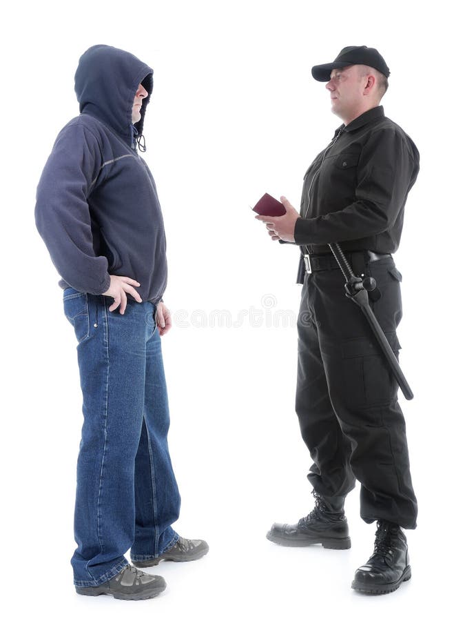 ID checking stock image. Image of baton, hooded, carding - 29737523