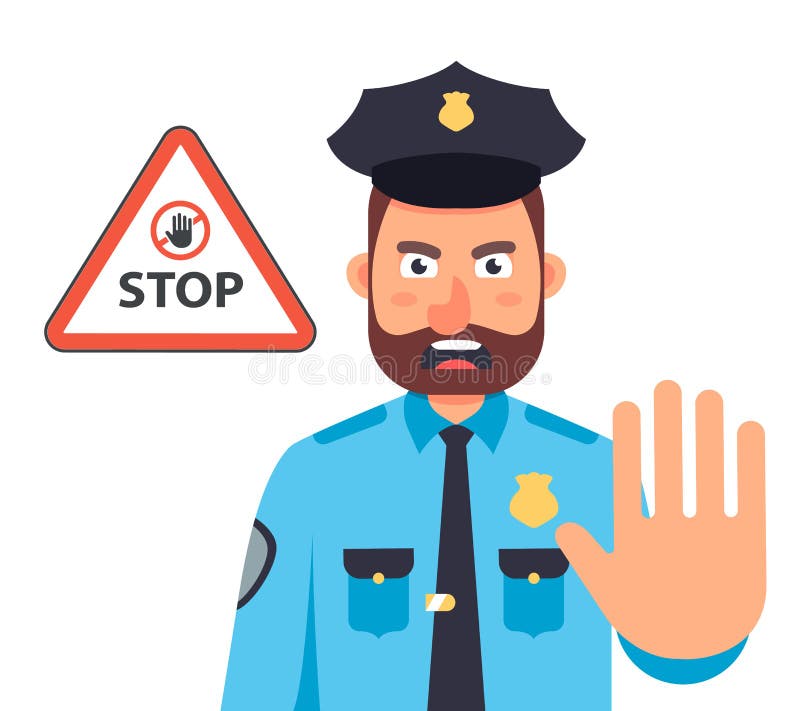 Police Officer Policeman Stop Hand Stock Illustrations – 311 Police ...