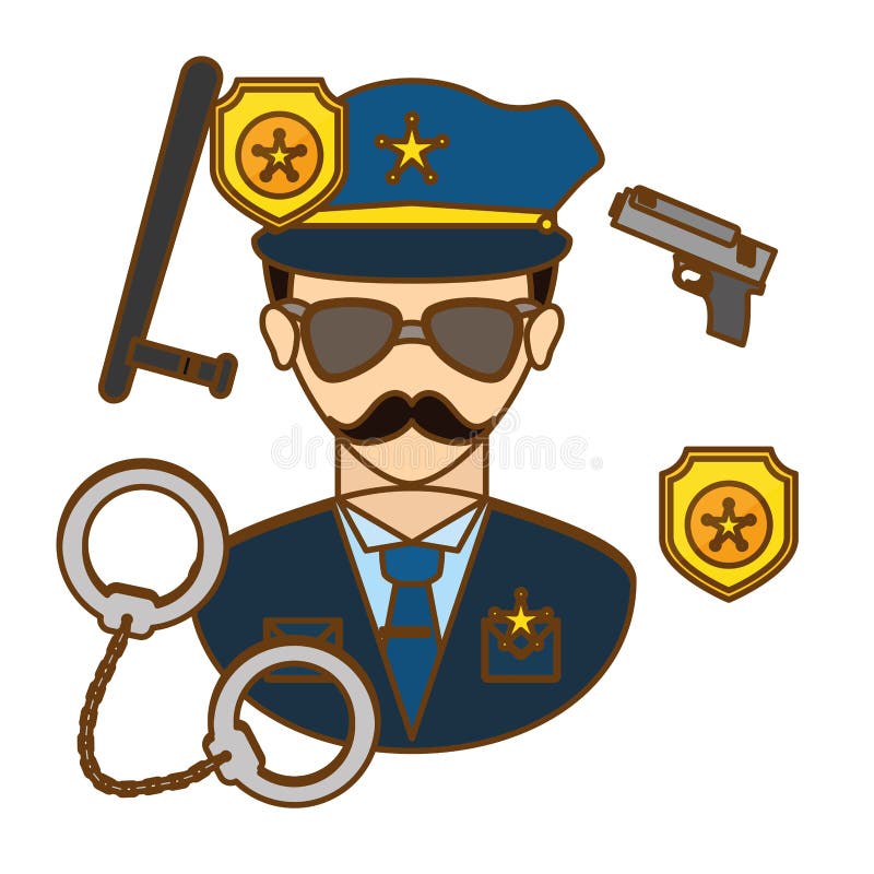 Policeman Tools Stock Illustrations – 463 Policeman Tools Stock ...
