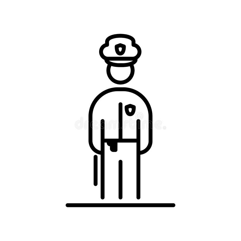 Policeman Icon Avatar Simple Flat Style Illustration Stock Vector ...