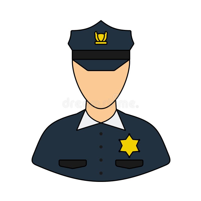 Policeman icon stock vector. Illustration of color, justice - 141276268