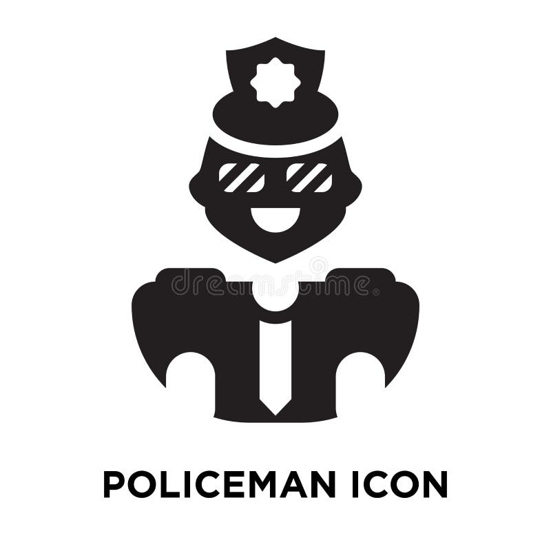 Policeman Icon Vector Isolated on White Background, Logo Concept Stock ...