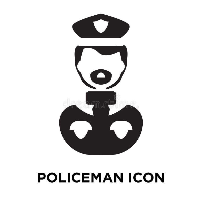 Policeman Icon Vector Isolated on White Background, Logo Concept Stock ...