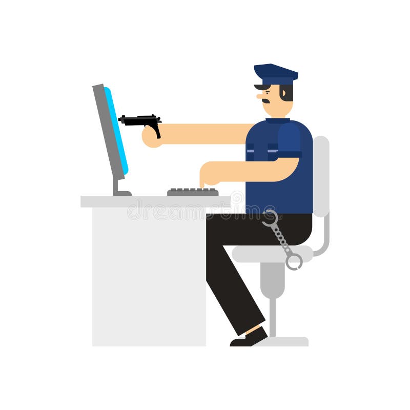 Internet police stock illustration. Illustration of data - 8029620